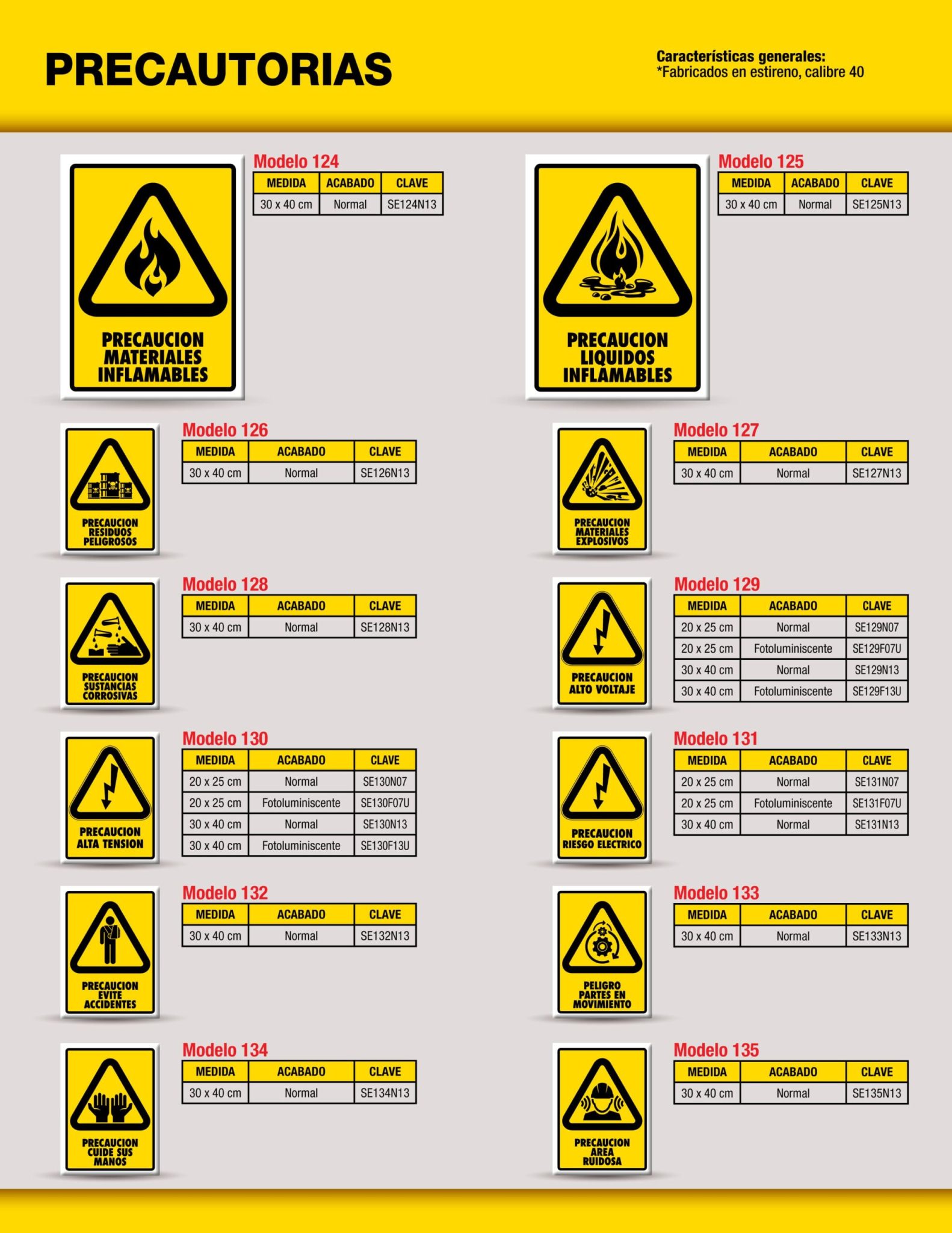LETRERO DE SEÑALAMIENTO DE PRECAUCIÓN - CasaSb